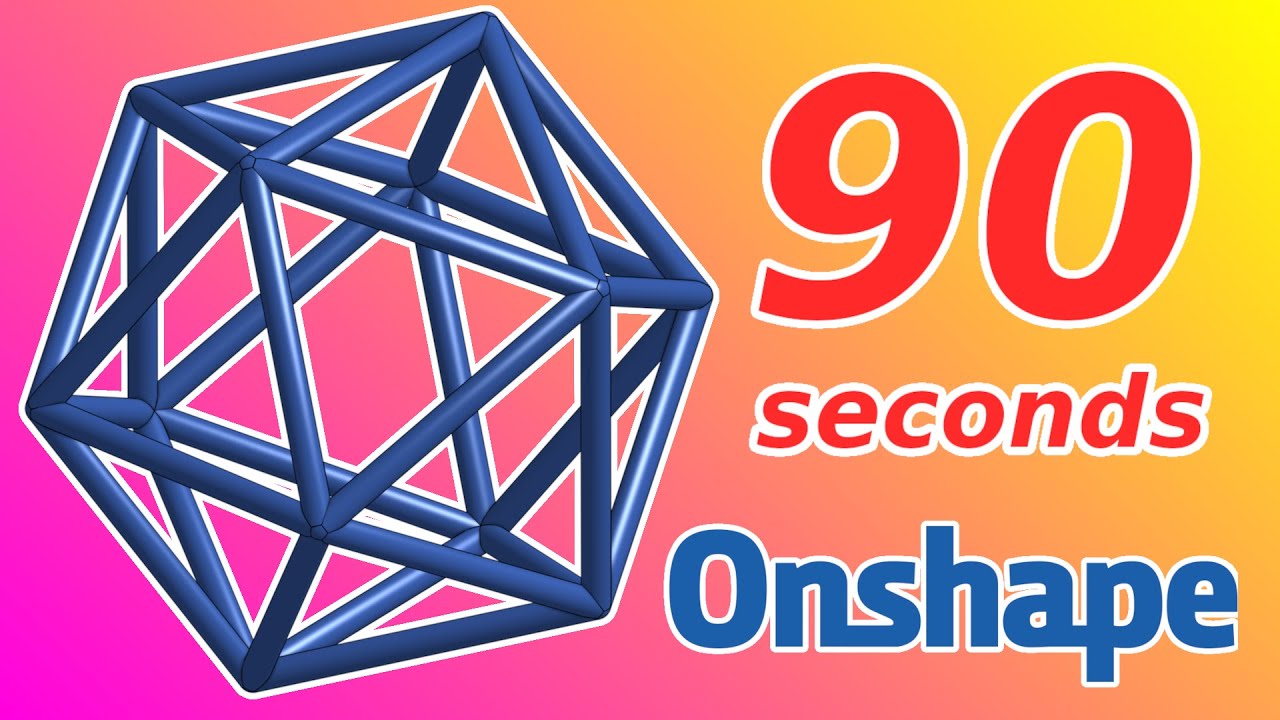 Icosahedron in Onshape in Just 90 Seconds - Quick Wireframe D20 ...