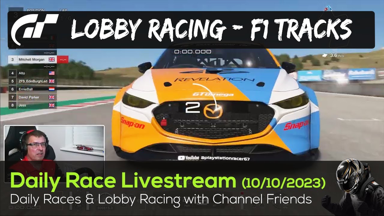 Lobby Racing on F1 Tracks with Channel Friends - (10/10/2023) - YouTube
