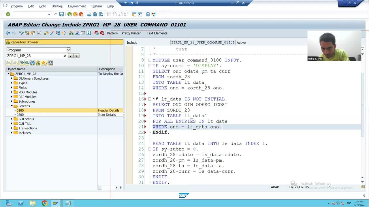 11 - Module Pool Programming - Table Control With Wizard Part2 - YouTube