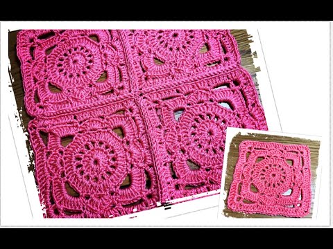 How to crochet 5" squares and join them together - YouTube