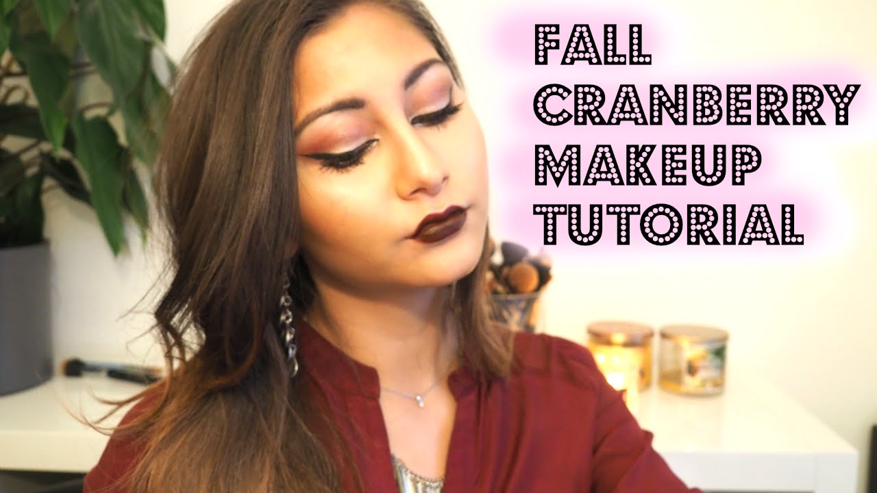 Fall cranberry makeup tutorial ♡ - YouTube