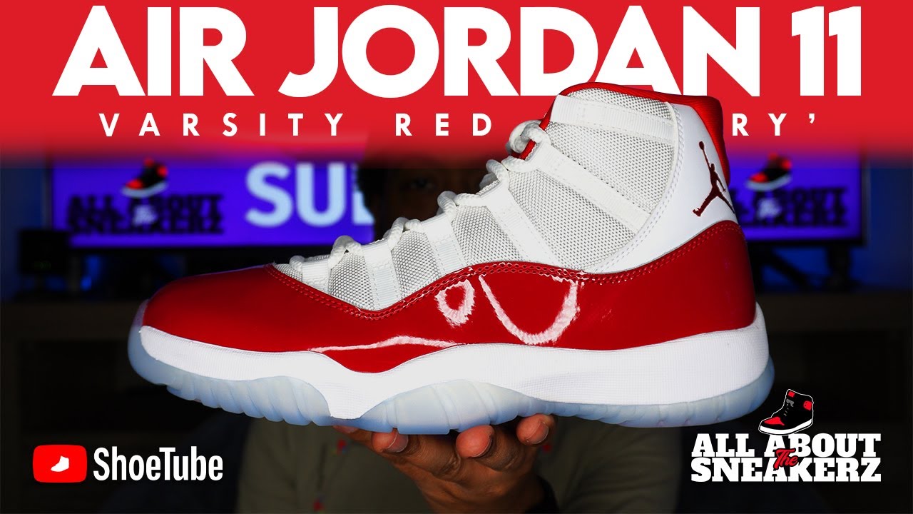 AIR JORDAN 11 'VARSITY RED' 'CHERRY' 🍒 UNBOXING & REVIEW!! - YouTube