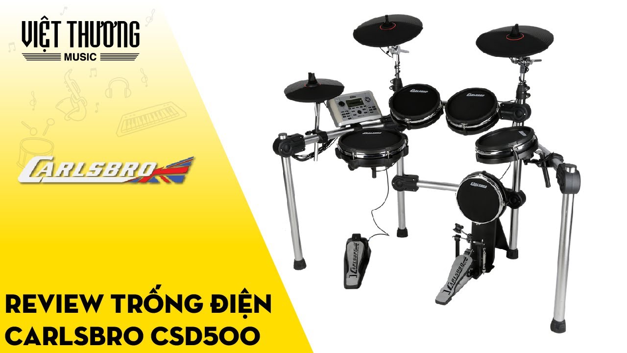 Review bộ trống điện Carlsbro Commander 500 | CS-D500 - YouTube