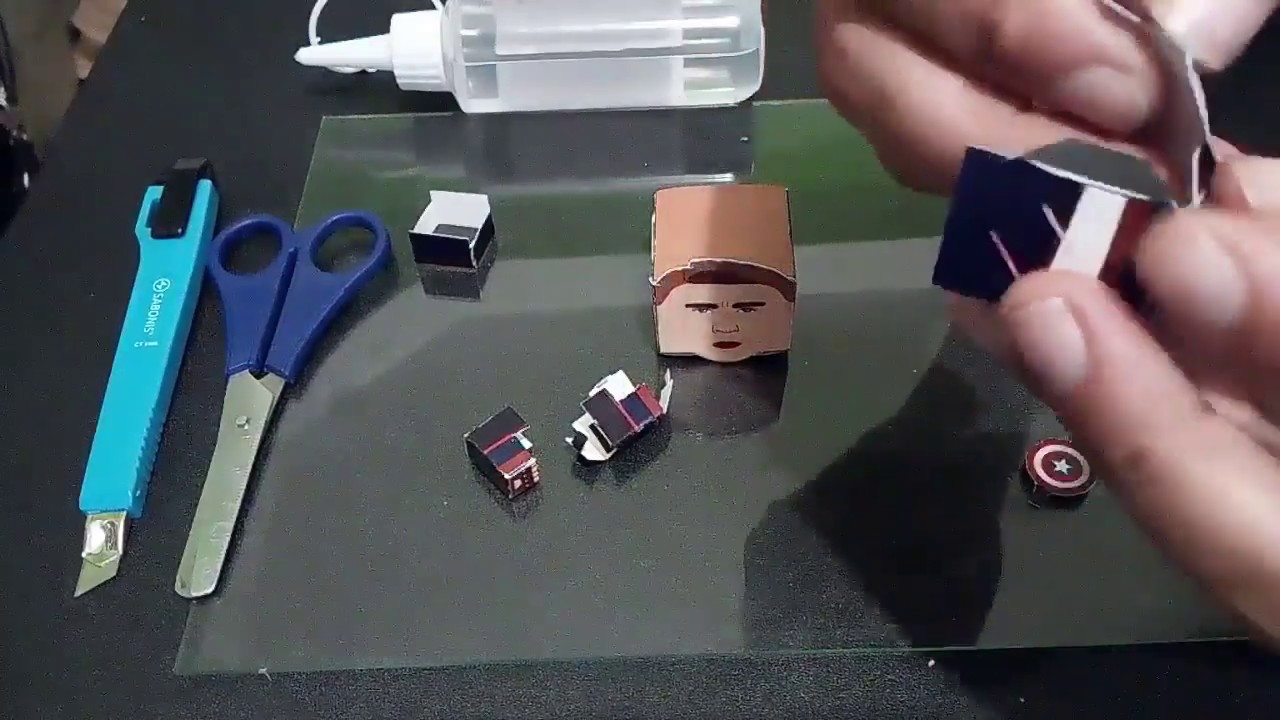 CAPITAN AMERICA/ COMO HACERLO( CUBEECRAFT )VENGADORES #1 PAPERCRAFT 👍 ...