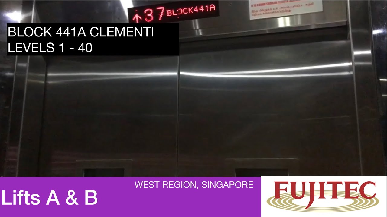 HDB Block 441A Clementi || Fujitec Elevator (Lifts A & B) - YouTube