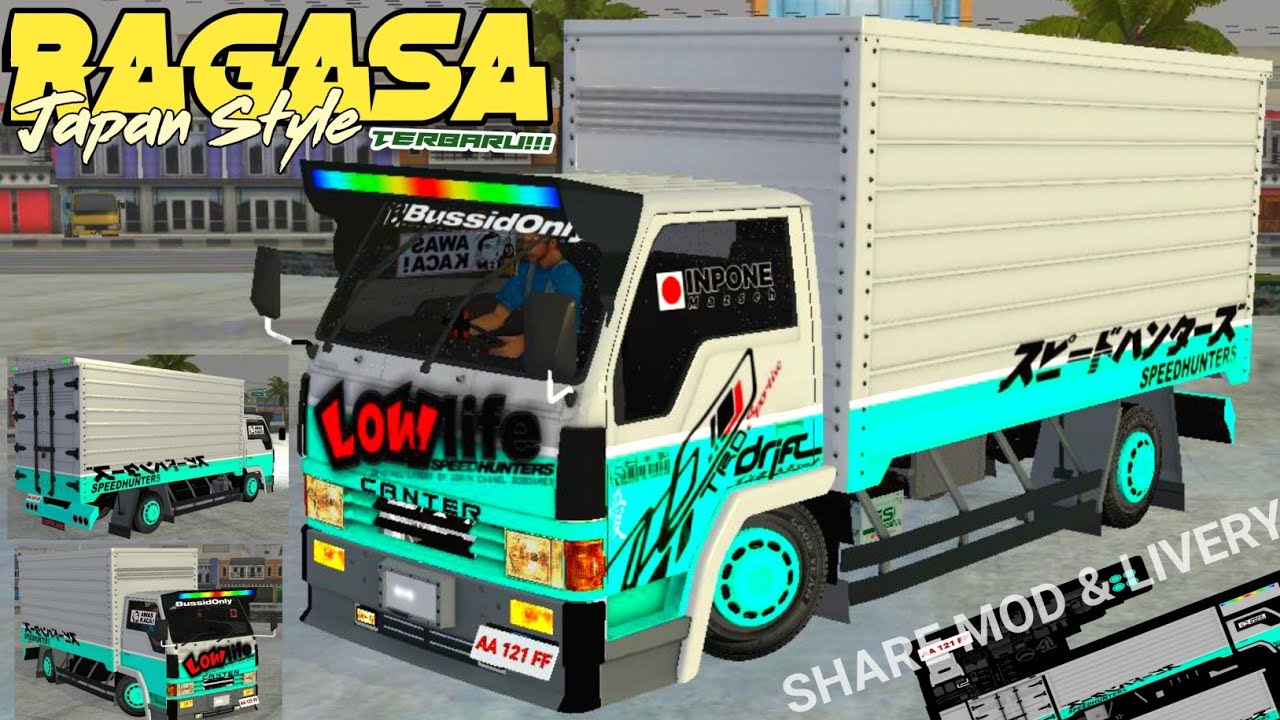 MOD BUSSID TERBARU || SHARE LIVERY HD RAGASA VAN VARIASI KHAS JEPANG ...
