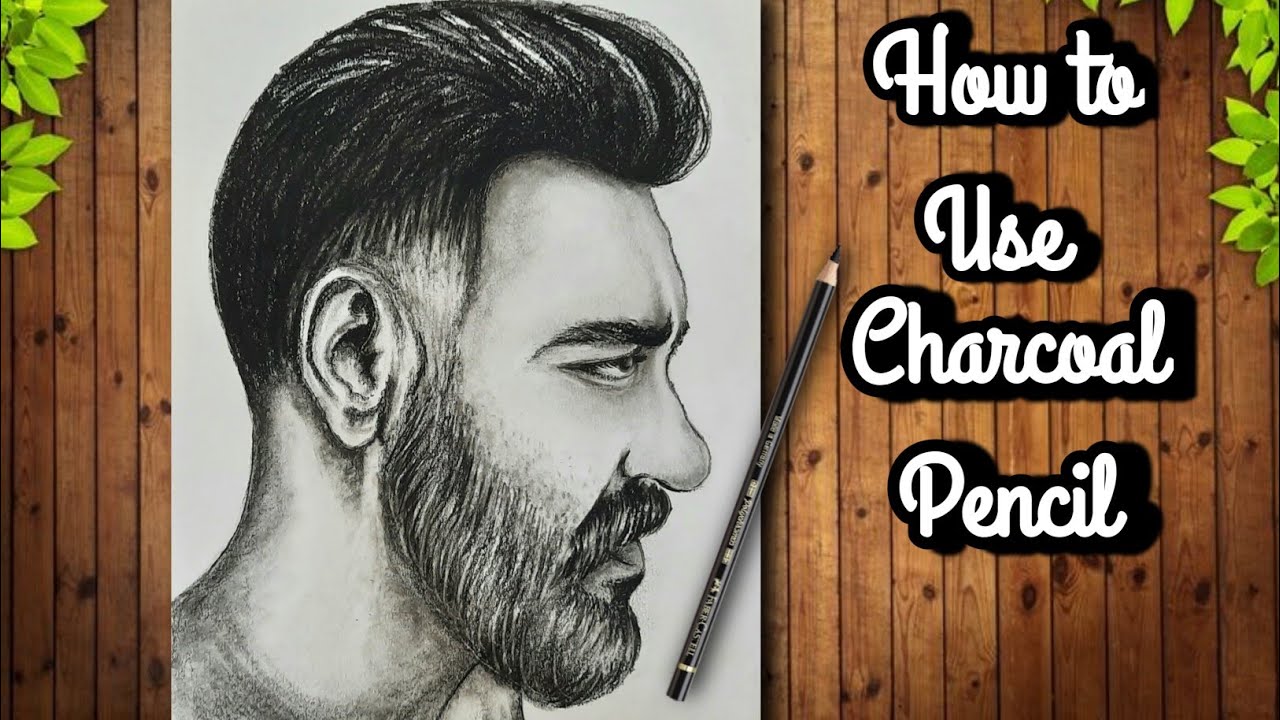 How to draw with charcoal pencils step by step for beginners - YouTube