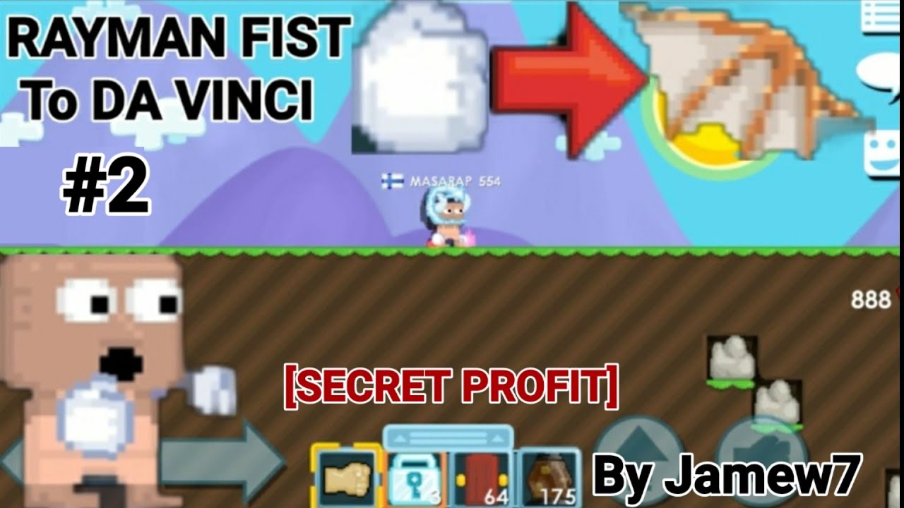 2WL TO 107WL [EASY PROFIT] RAYMAN FIST TO DA VINCI WINGS #2 - Growtopia ...