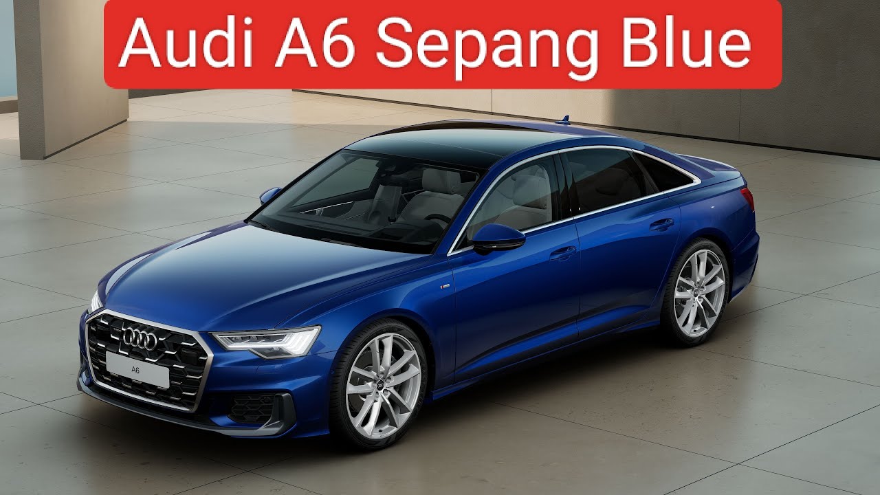 New Audi A6 C8 Sepang Blue 2024 Facelift - Luxury with Beige Interior ...