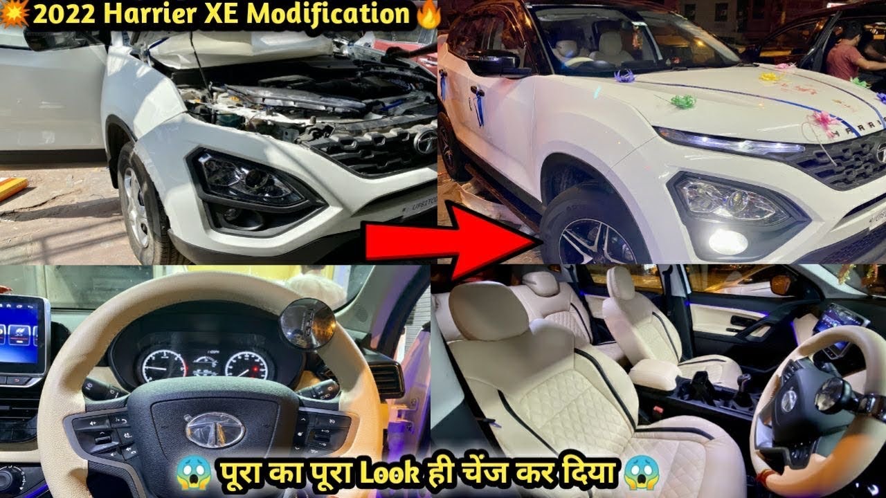 💥2022 Tata Harrier Xe(Base) Modified to Xz(Top)🔥 Harrier interior ...