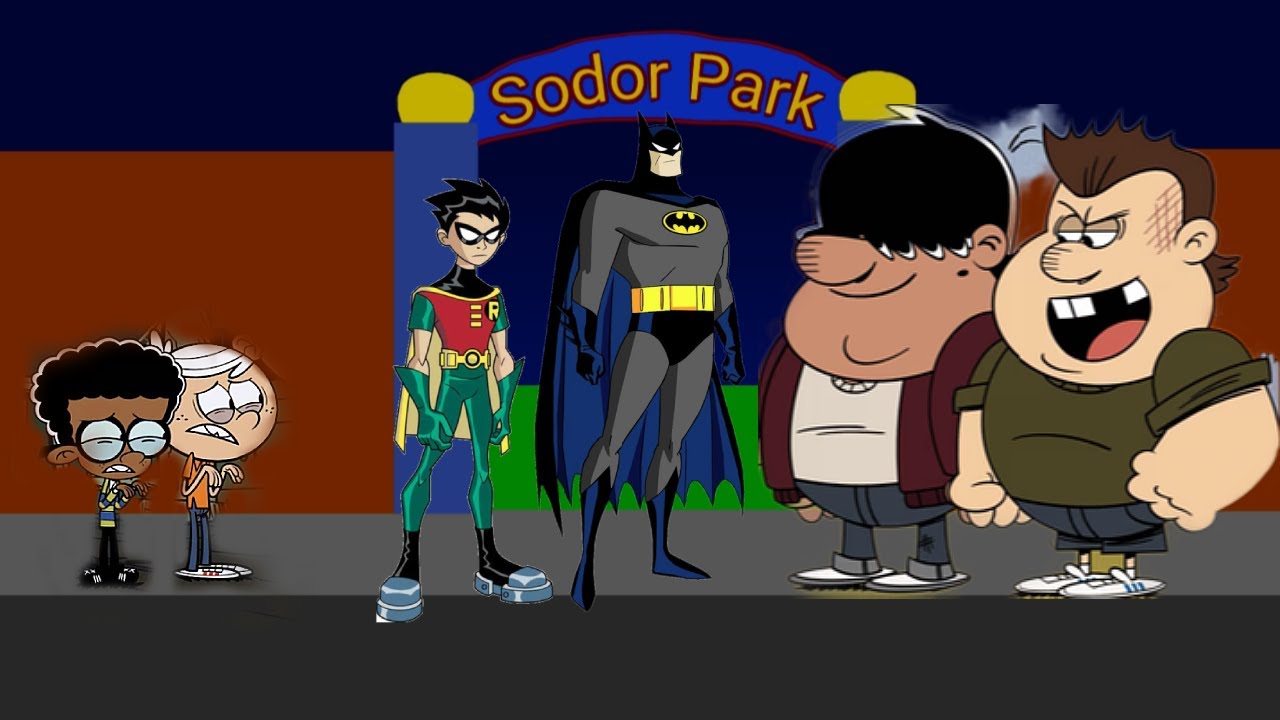 Batman and Robin protecting Lincoln and Clyde from Hank and Hawk - YouTube
