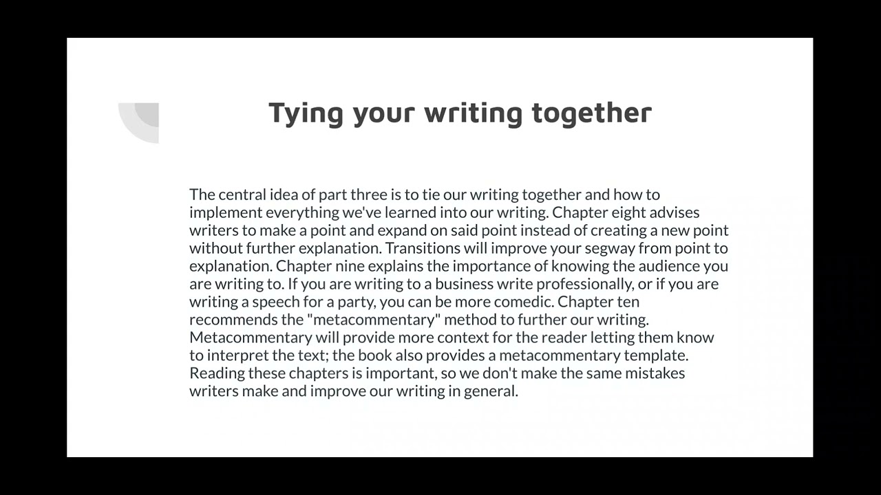 Summarizing They Say/ I Say (Part 2) - YouTube