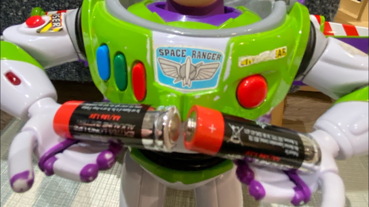 Buzz Lightyear Thinkway Disney Battery Replacement Toy Story - YouTube