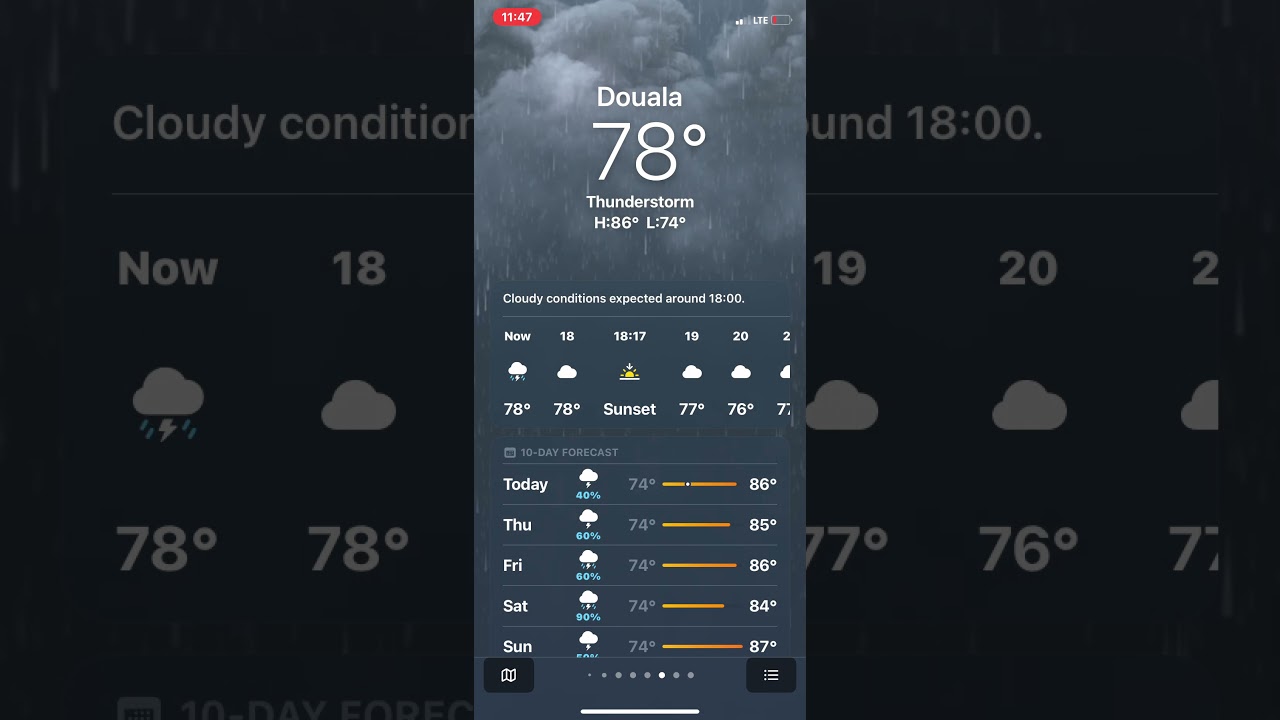Thunderstorm sunset iOS 15 - YouTube