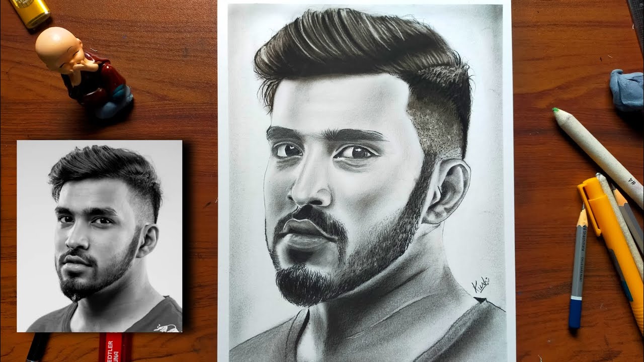 Techno Gamerz Sketch | Techno Gamerz Drawing Easy | Ujjwal Chaurasia ...