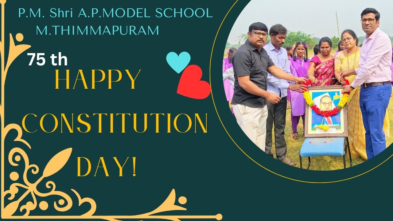 75th constitution day celebration in our school - YouTube