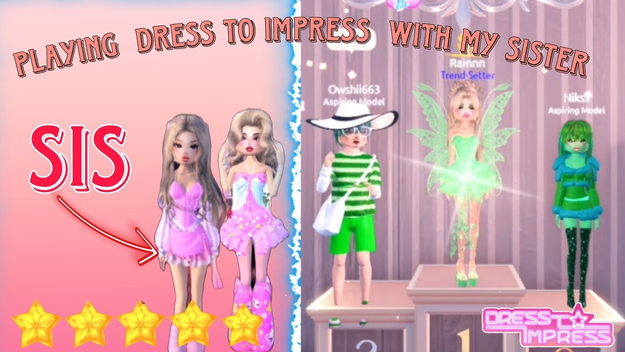 PLAYING DRESS TO IMPRESS WITH MY SISTER || DRESS TO IMPRESS OUTFITS ...