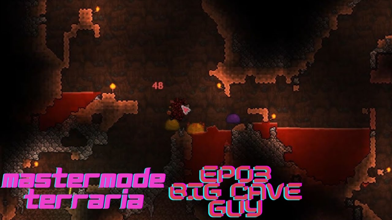 Terraria Master Mode Ep03 Big Cave Guy - YouTube