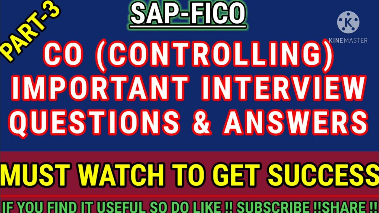 INTERVIEW QUESTION ANSWER OF CONTROLLING|SAP-FICO INTERVIEW QUESTION ANSWER|SAP-CO INTERVIEW Q/A ...
