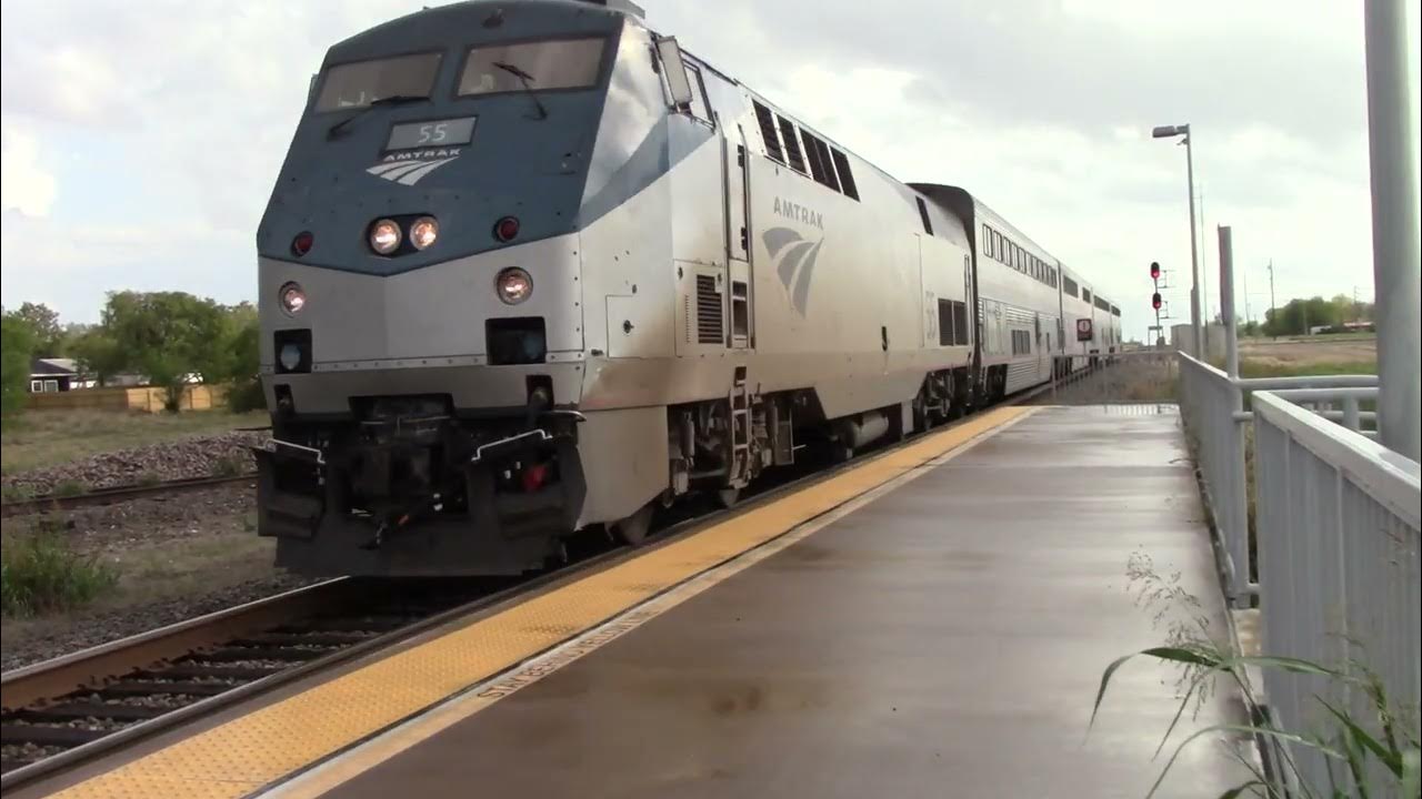 McGregor Tx 11/4/22 Amtrak 22 with #55 for power. - YouTube