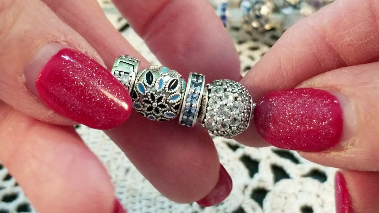 Light Blue Pandora Bracelet 12.1 18 - YouTube