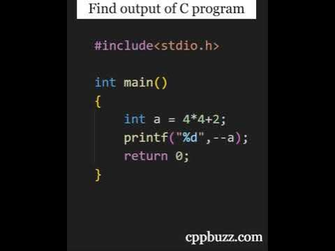 Interview Question #22 | C Programming #placement - YouTube