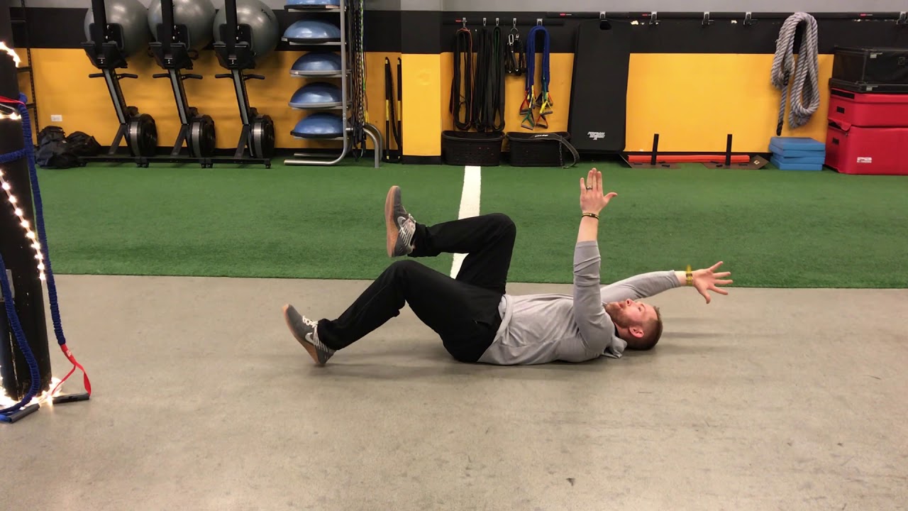 Dead Bug (knees bent) - YouTube