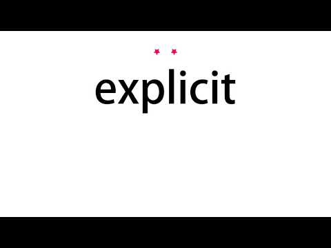 How to pronounce explicit - Vocab Today - YouTube