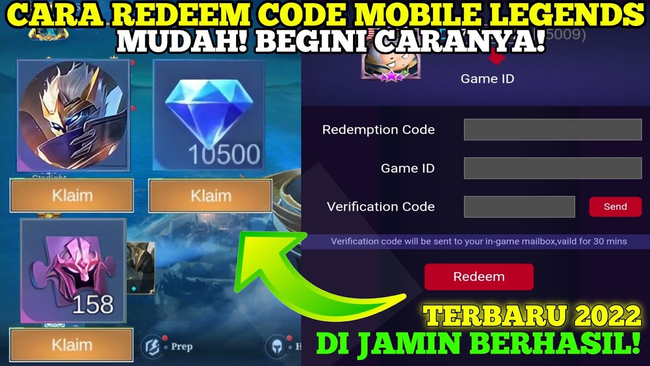 CARA REDEEM CODE MOBILE LEGENDS - TERBARU 2022 (BISA KLAIM DIAMOND DAN ...