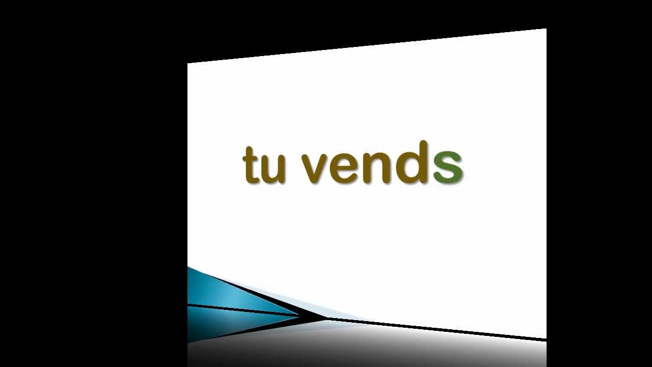 Mon cours de français Vendre & Perdre présent. French verbs. Verbes ...