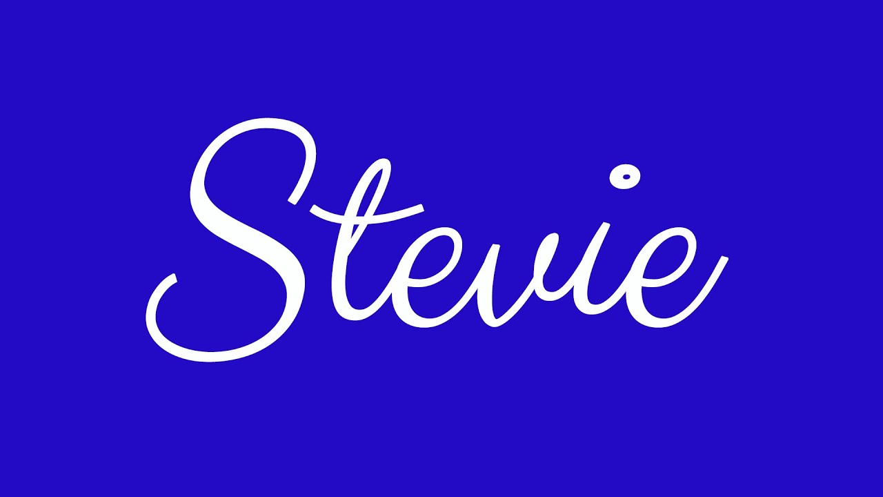 Learn how to Sign the Name Stevie Stylishly in Cursive Writing - YouTube