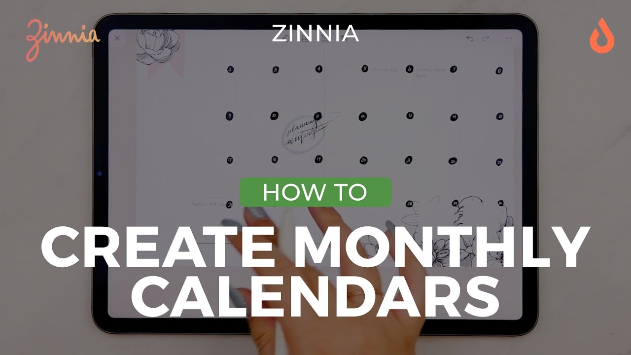Monthly Calendar with @Jannplansthings and Zinnia by Pixite! - YouTube