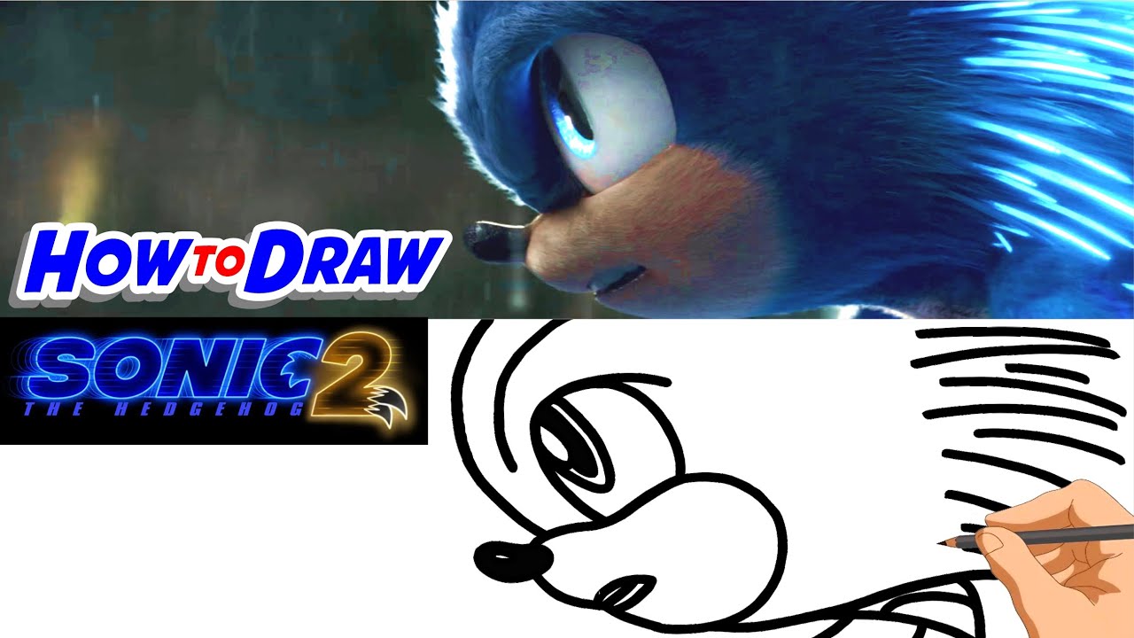 Drawing ANGRY SONIC 2 THE MOVIE | adventure of Sonic the hedgehog 2022 ...