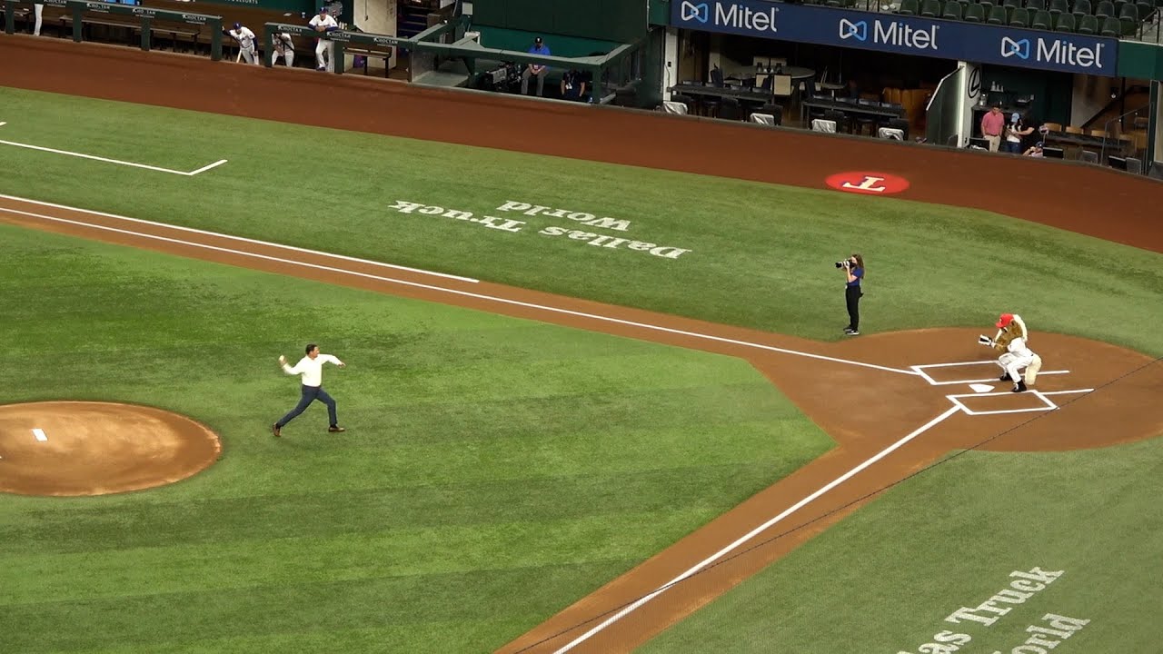 Rangers/Angels 9/29/21: Ceremonial First Pitch - YouTube