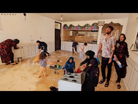 🛖 Life of Nomads: Sajjad & Rahela Clean the Village House with Samira & Batool 🌼🧹🧹⚒️🥘👼🛁🏔💇‍♂️💇‍♂️👨‍🦽