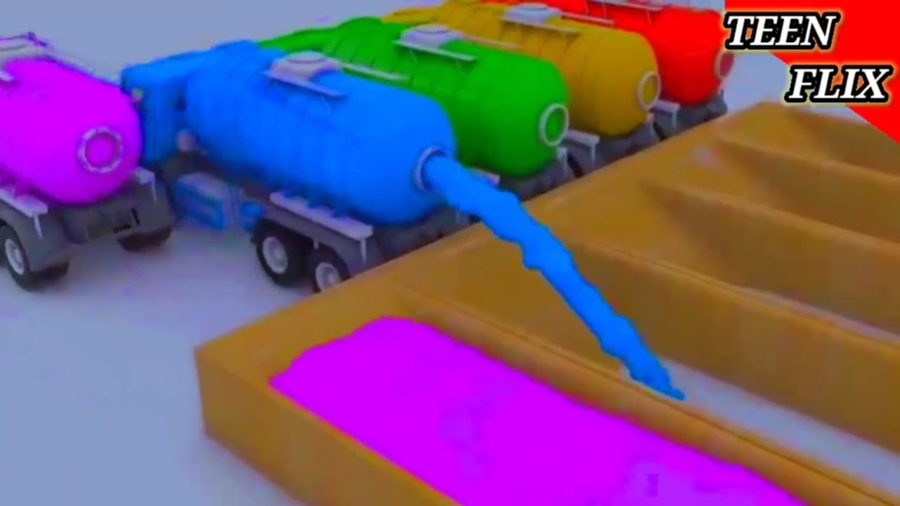 Learn colours with water | Colour learning with water tanker. - YouTube
