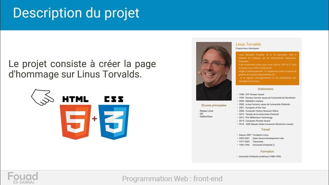 Création d'une page d'hommage avec HTML5 et CSS3 - projet 1 | front-end - YouTube