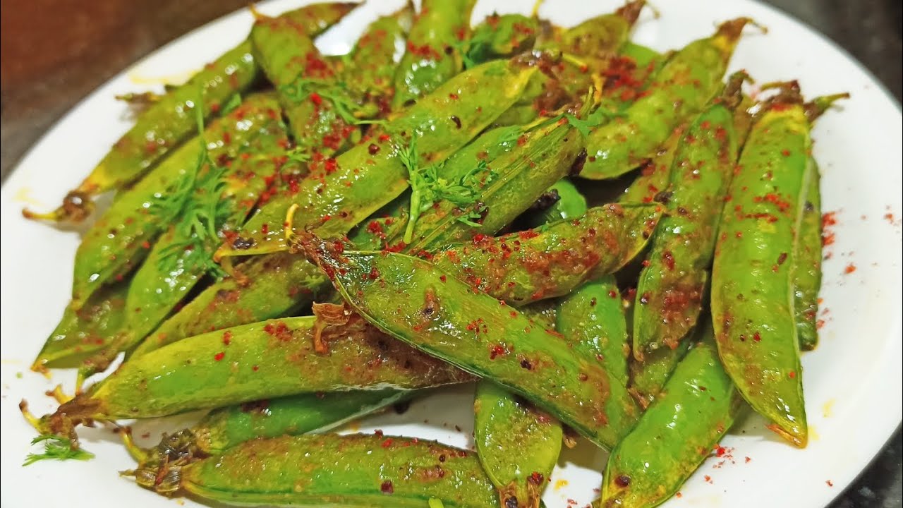 पोपटीच्या चवीची वाटण्याच्या शेंगा मसाला फ्राय | Popati Chya Chavichi ...