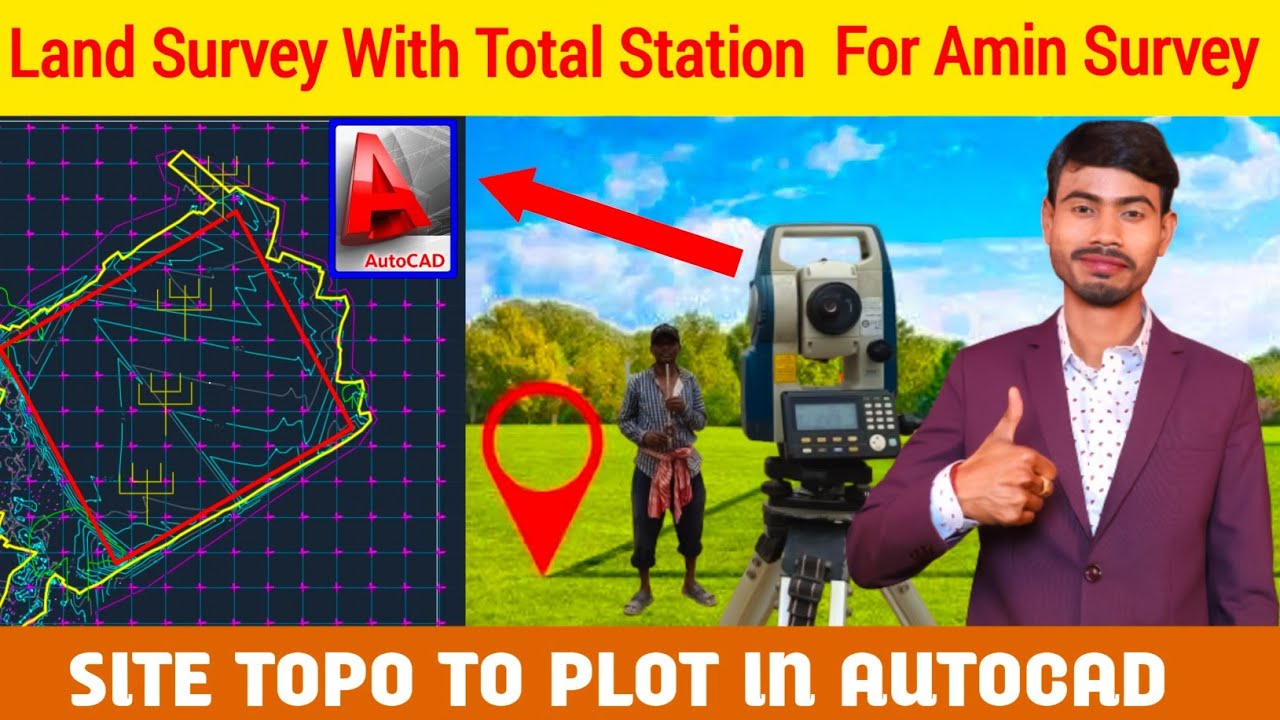 Digital Survey With Total Station For Amin Surveyor || Without TBM How To Start Survey Work ...