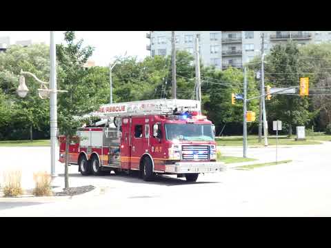 Guelph Fire Aerial 1 Responding - YouTube