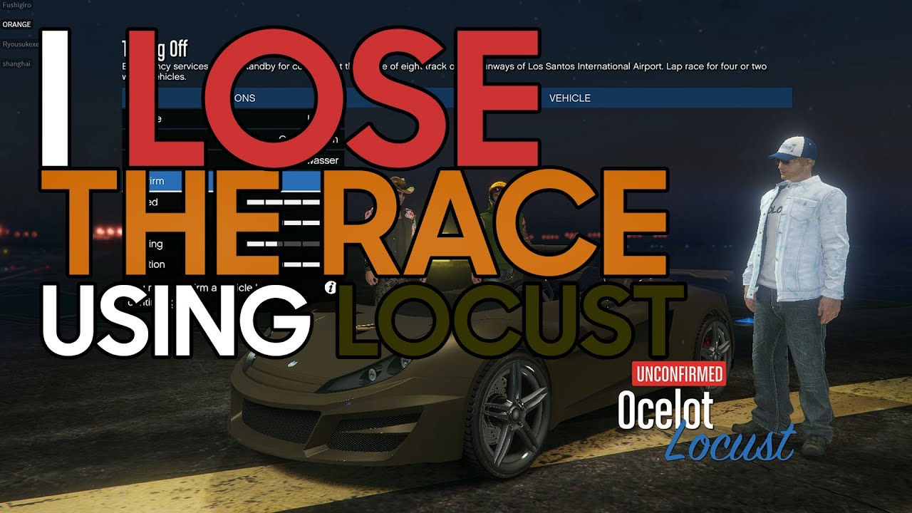 I LOSE THE RACE USING OCELOT LOCUST - YouTube
