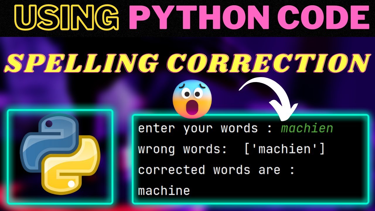 Spelling Correction Code😱😱 Hindi Python Programming Rajnish Chaurasia Youtube