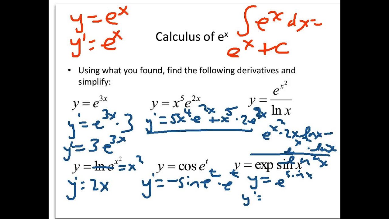 Calculus of e^x - YouTube