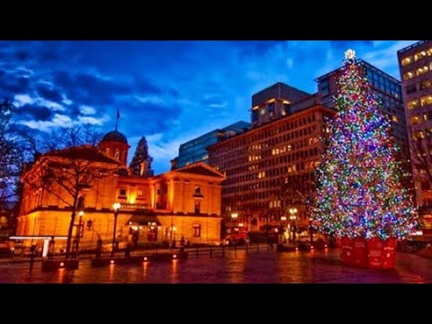 Portland tree lighting and sing-along - YouTube