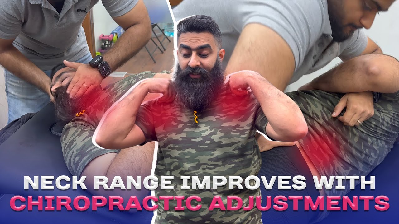 Neck range improves with chiropractic adjustments - YouTube