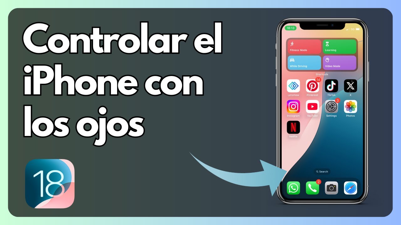 Cómo controlar el iPhone con los ojos iOS 18 - YouTube