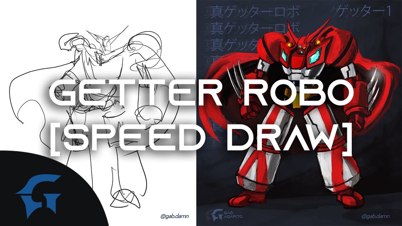 [SPEED DRAW] Getter Robo Getter 1 Design Process - YouTube