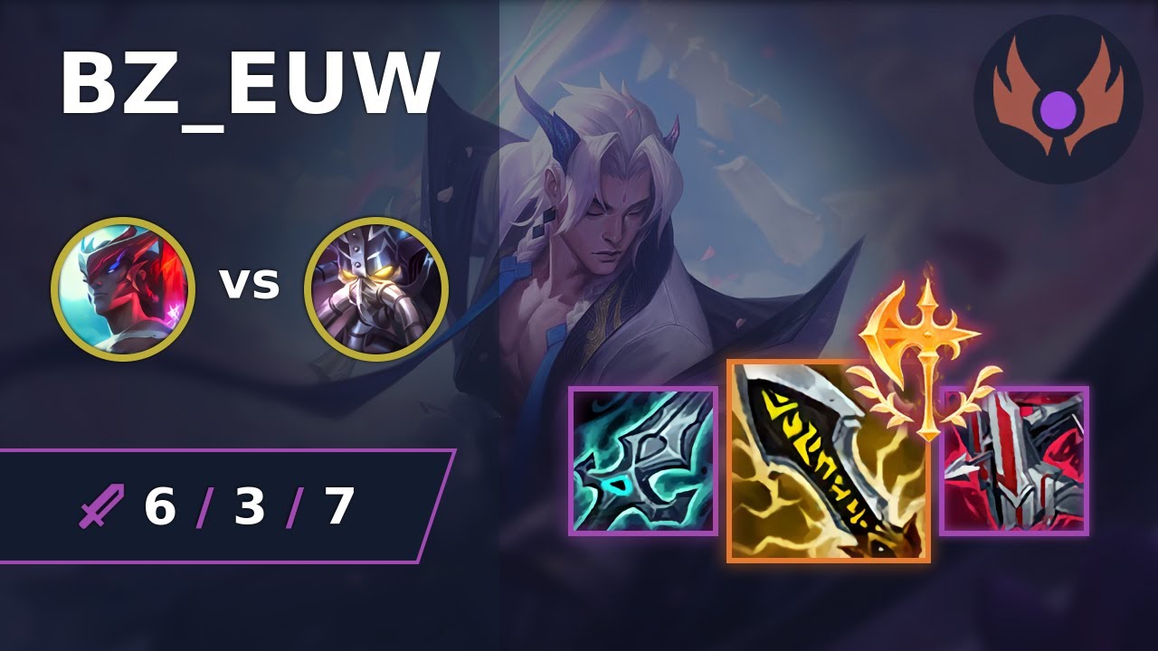 [ BZ_EUW ] Yone MID vs Kassadin | EUW MASTER | LOL Season 2024 - YouTube