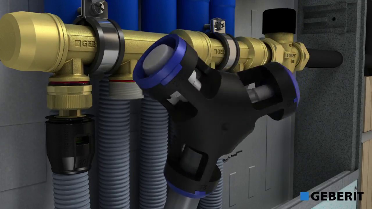 Facq - Geberit PushFit - Distributor Cabinet Installation - YouTube