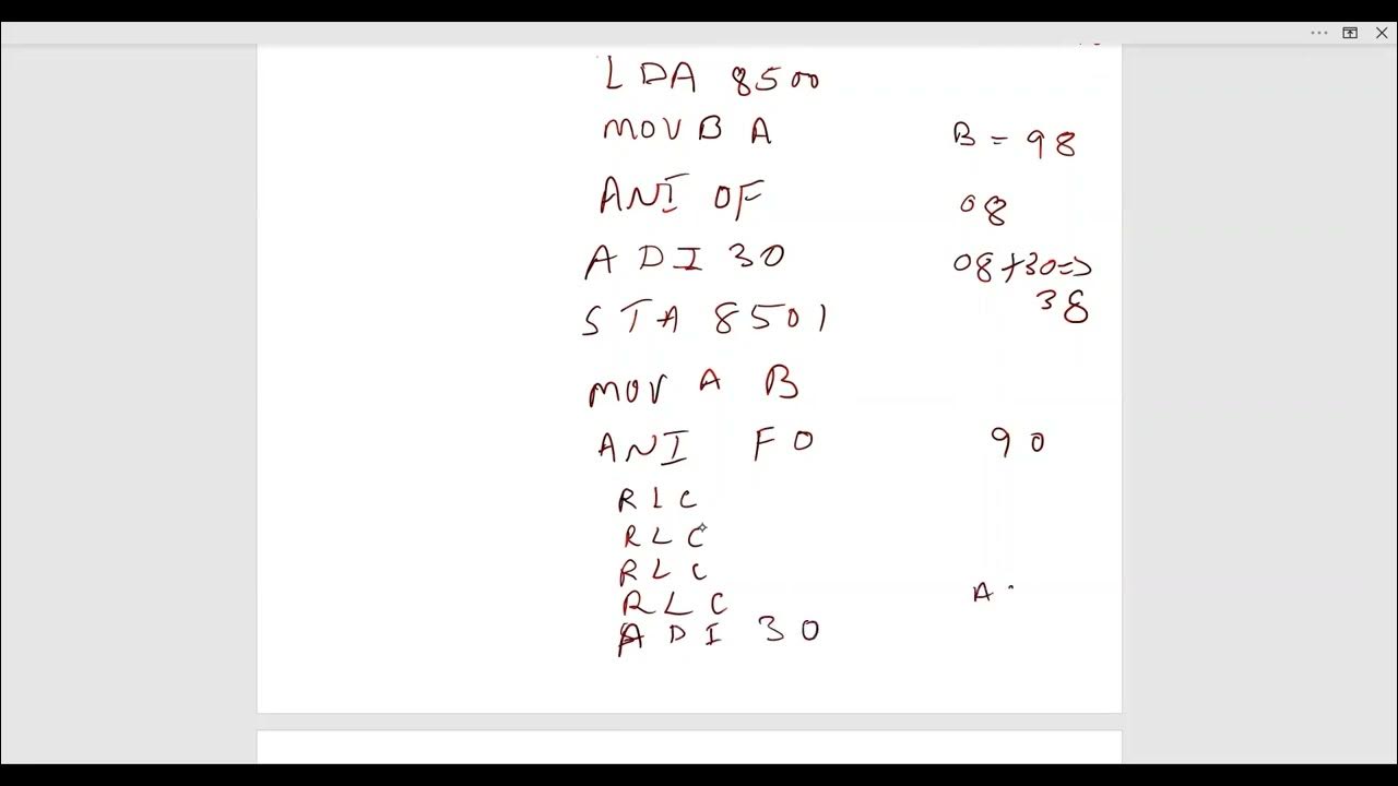 Assembly Language Programming 8085: BCD to ASCII - YouTube